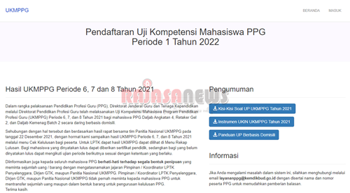 Informasi Persiapan dan Pelaksanaan UKMPPG Tahun 2022 Periode I dan II Bagi Peserta Retaker ...